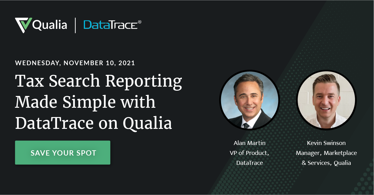 Tax Search Reporting Made Simple with DataTrace on Qualia